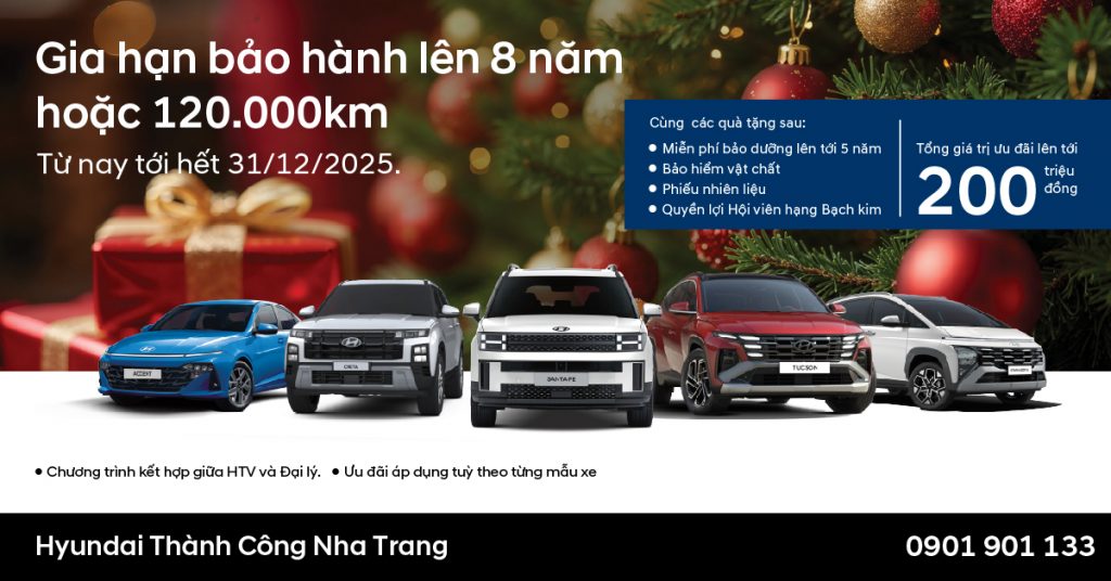 🎄 Ưu Đãi Cuối Năm Hyundai – Rộn Ràng Đón Giáng Sinh 🎁