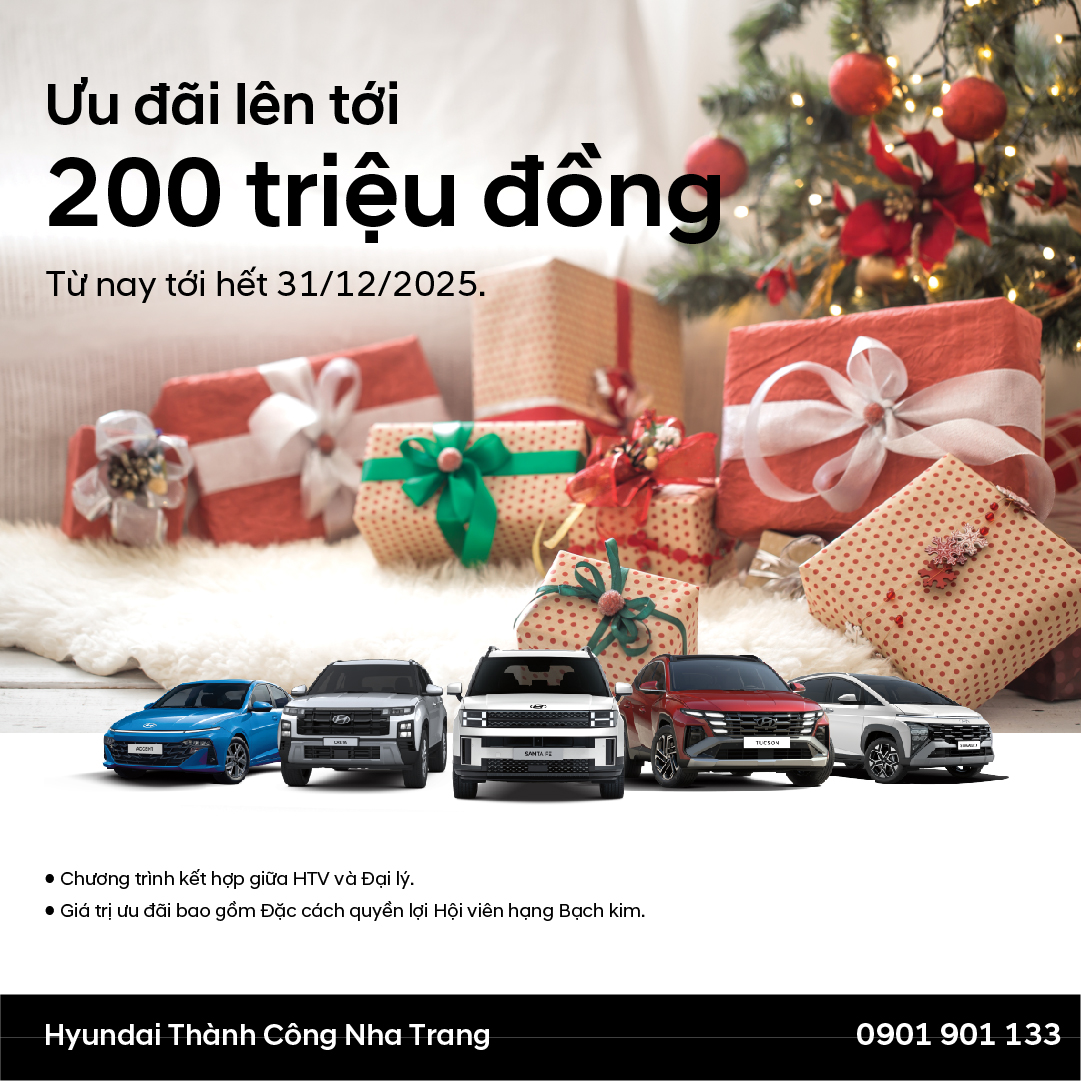 🎄 Ưu Đãi Cuối Năm Hyundai – Rộn Ràng Đón Giáng Sinh 🎁